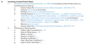 Specification – Viracon